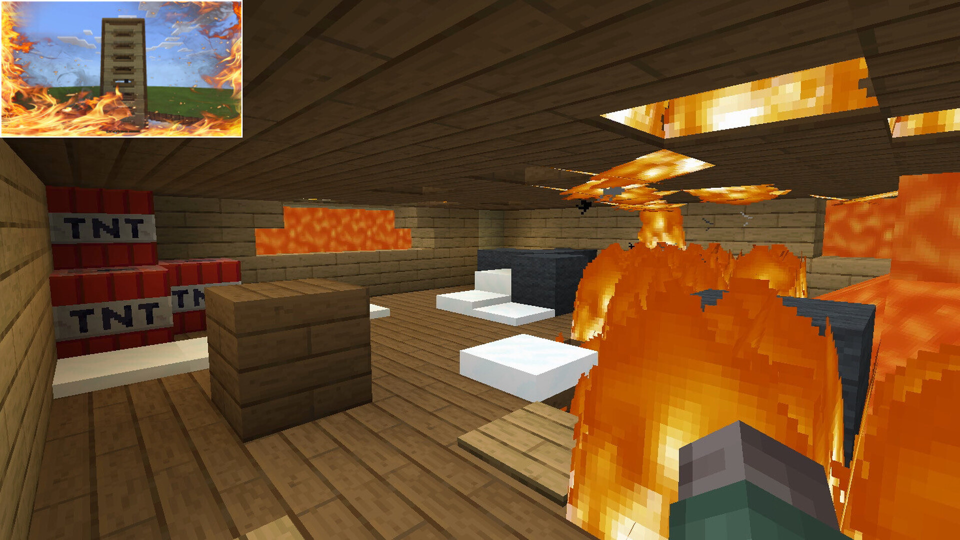 Burning Building Minecraft Map