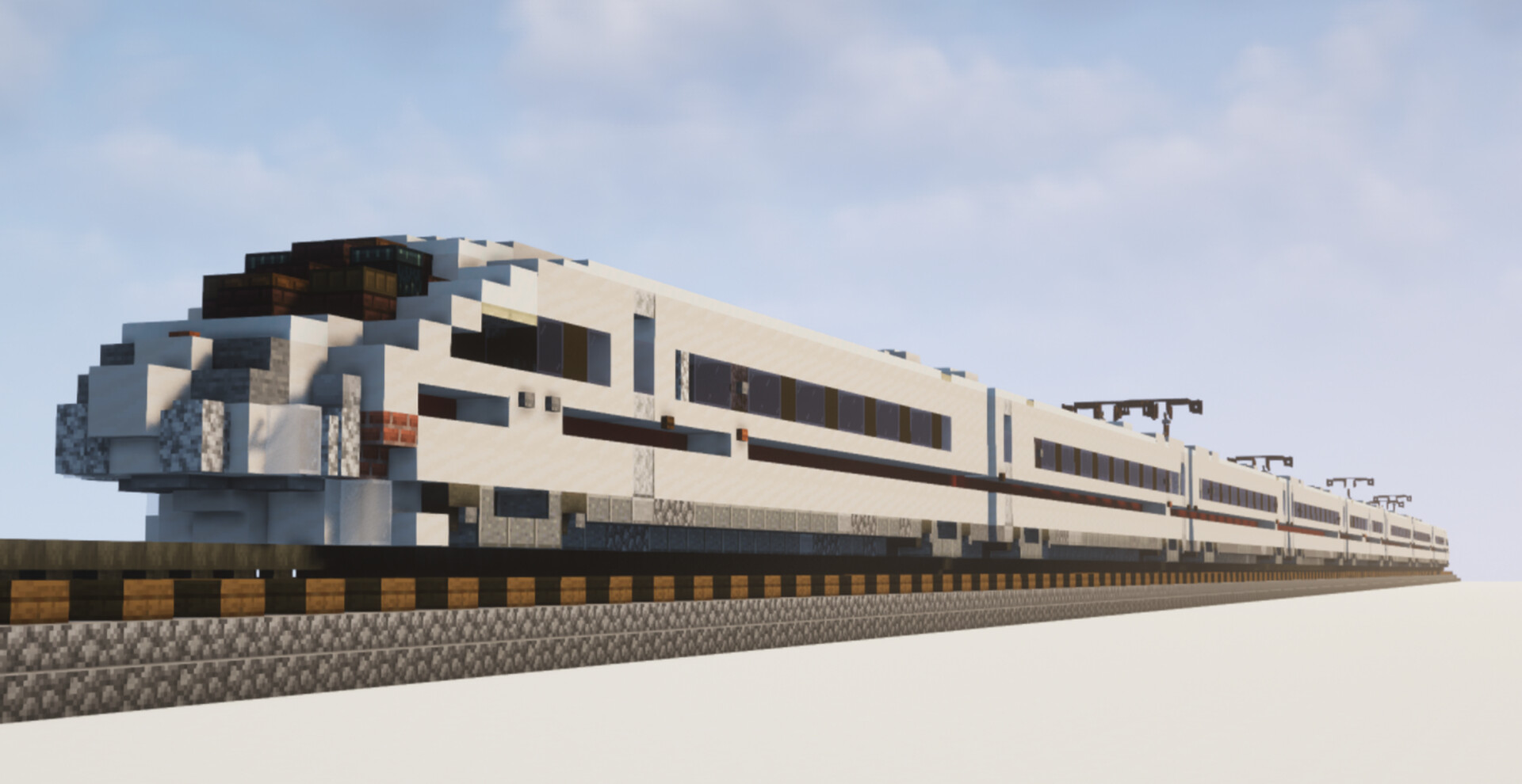 1.5:1 Scale Deutsche Bahn ICE 3 High Speed EMU Train Minecraft Map