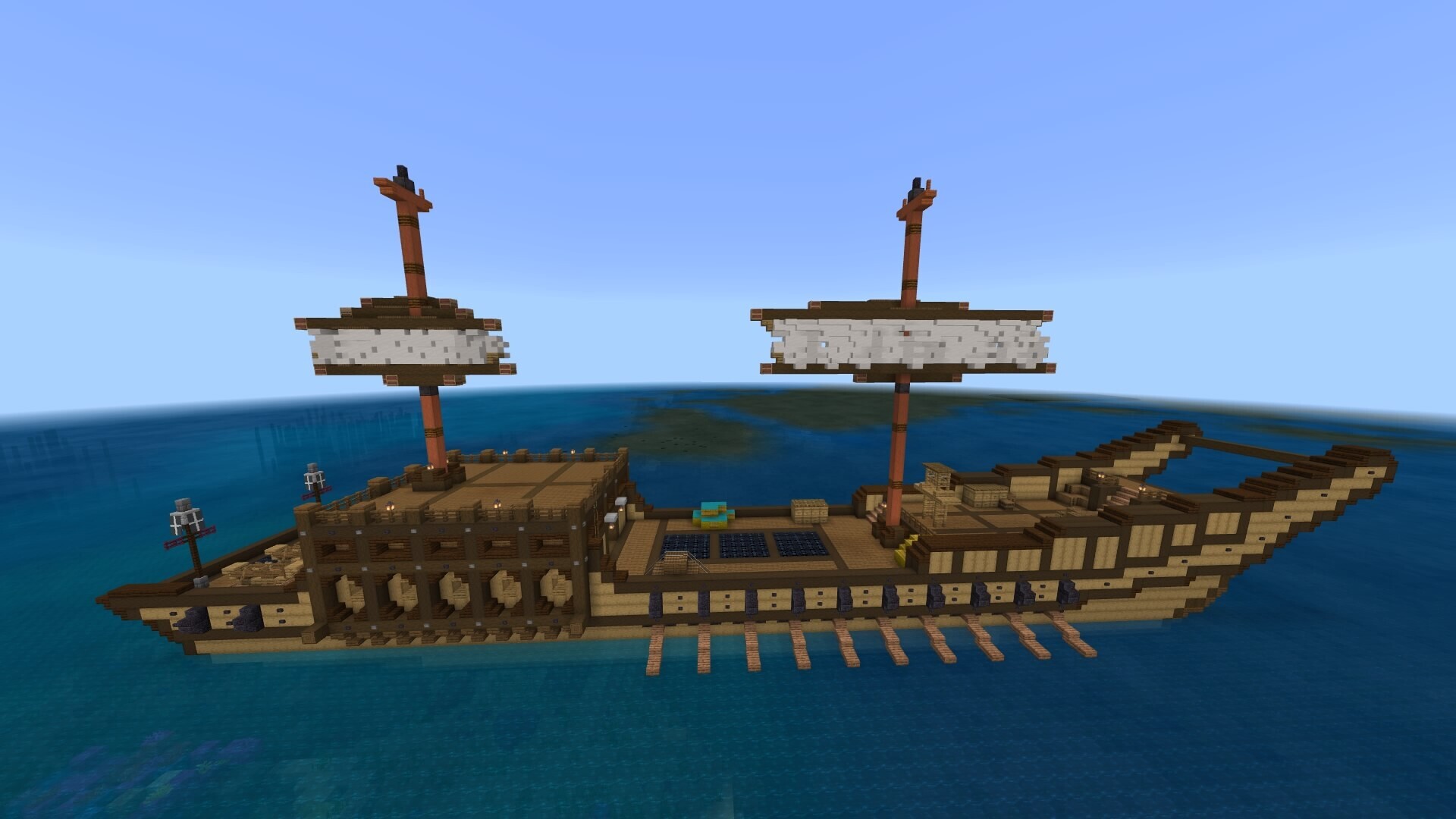 Mongolian ships from Ghost of Tsushima in Minecraft Minecraft Map