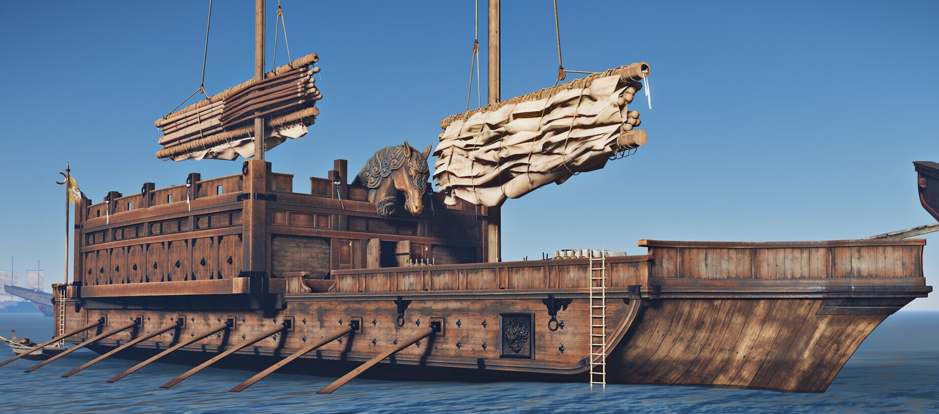 Mongolian ships from Ghost of Tsushima in Minecraft Minecraft Map
