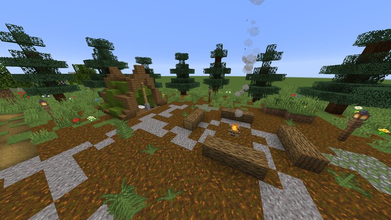 A small lake and a camping zone! Minecraft Map