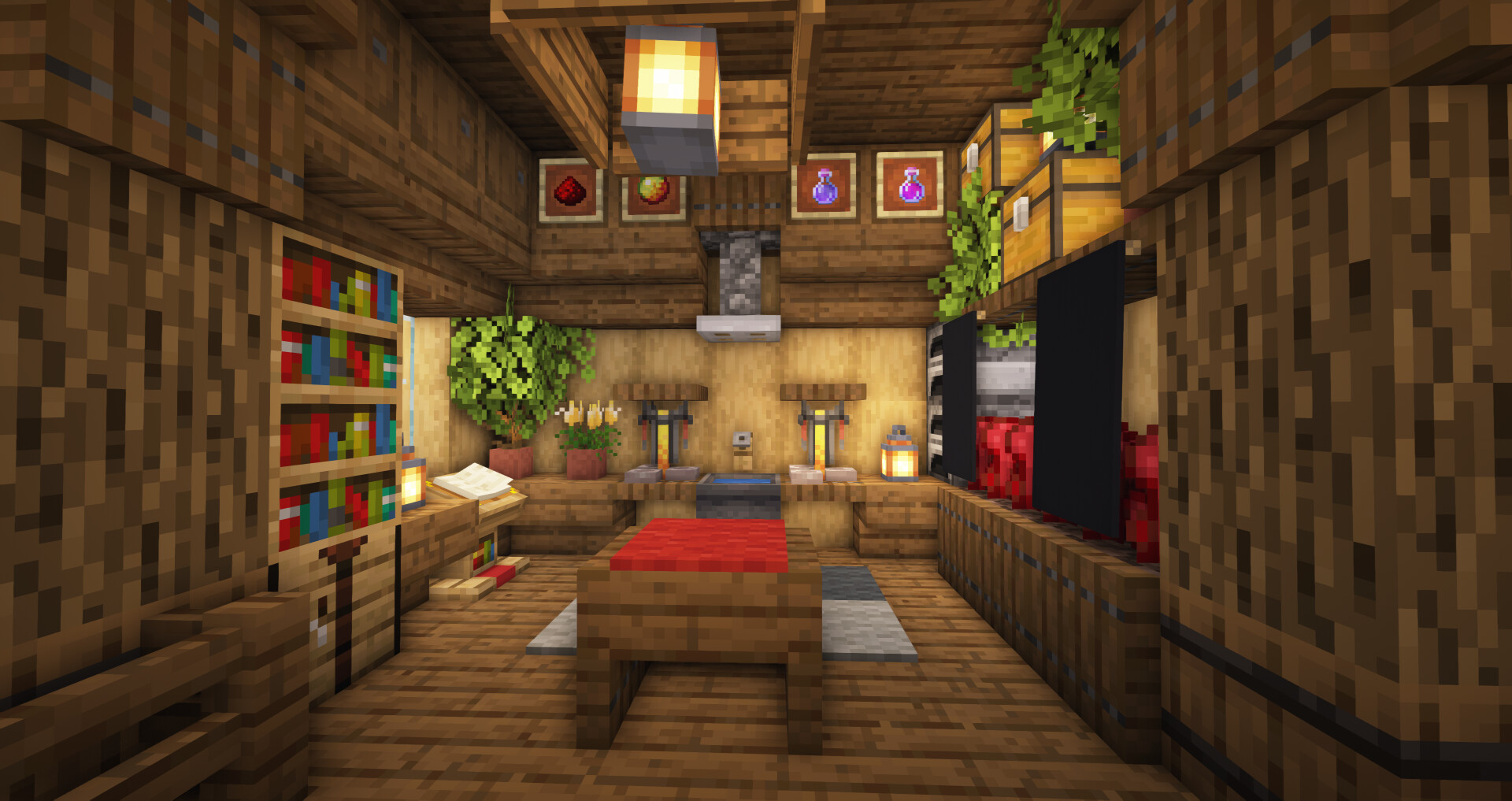 Minecraft : How to build a 4-floor Ultimate Wooden Survival Base ...
