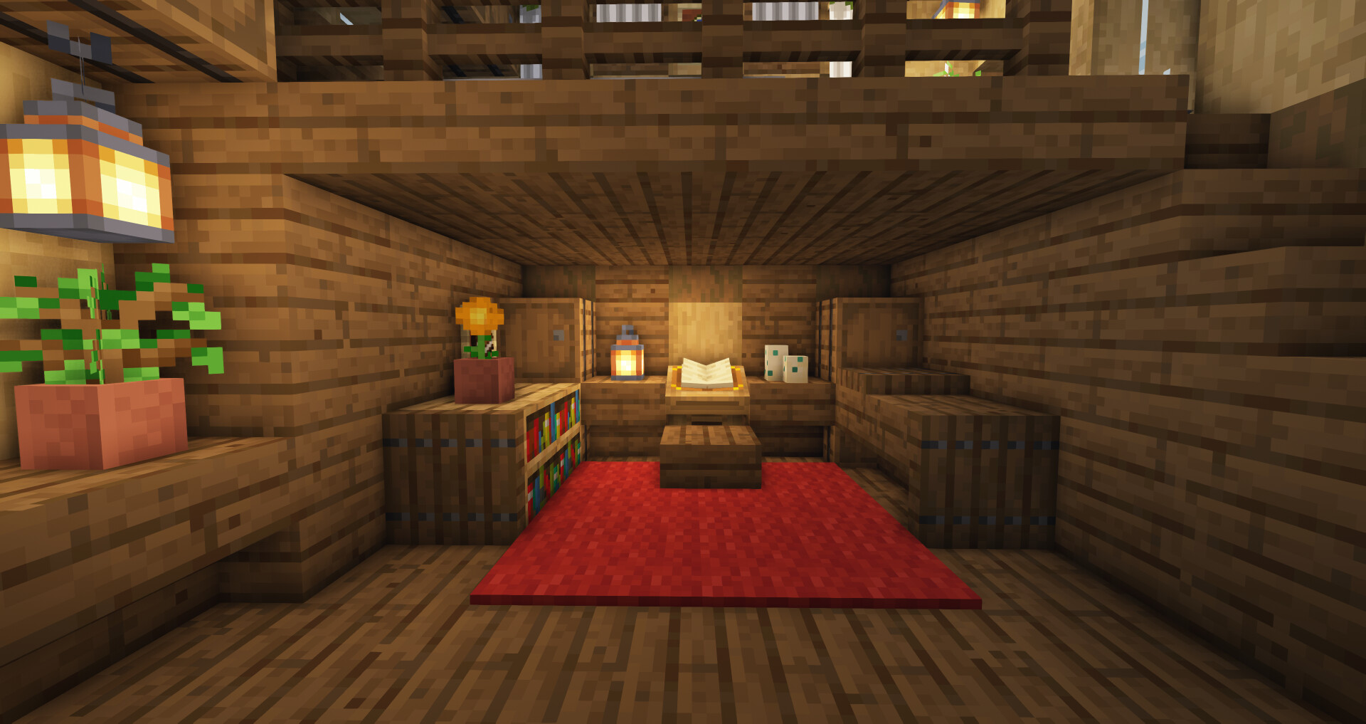 Minecraft : How to build a 4-floor Ultimate Wooden Survival Base ...
