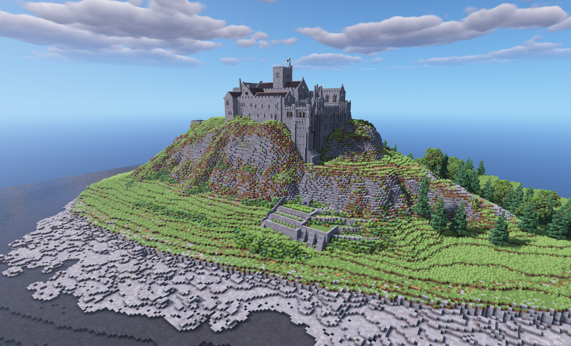 Mount St. Arnold's - A Recreation of St. Michael's Mount Minecraft Map