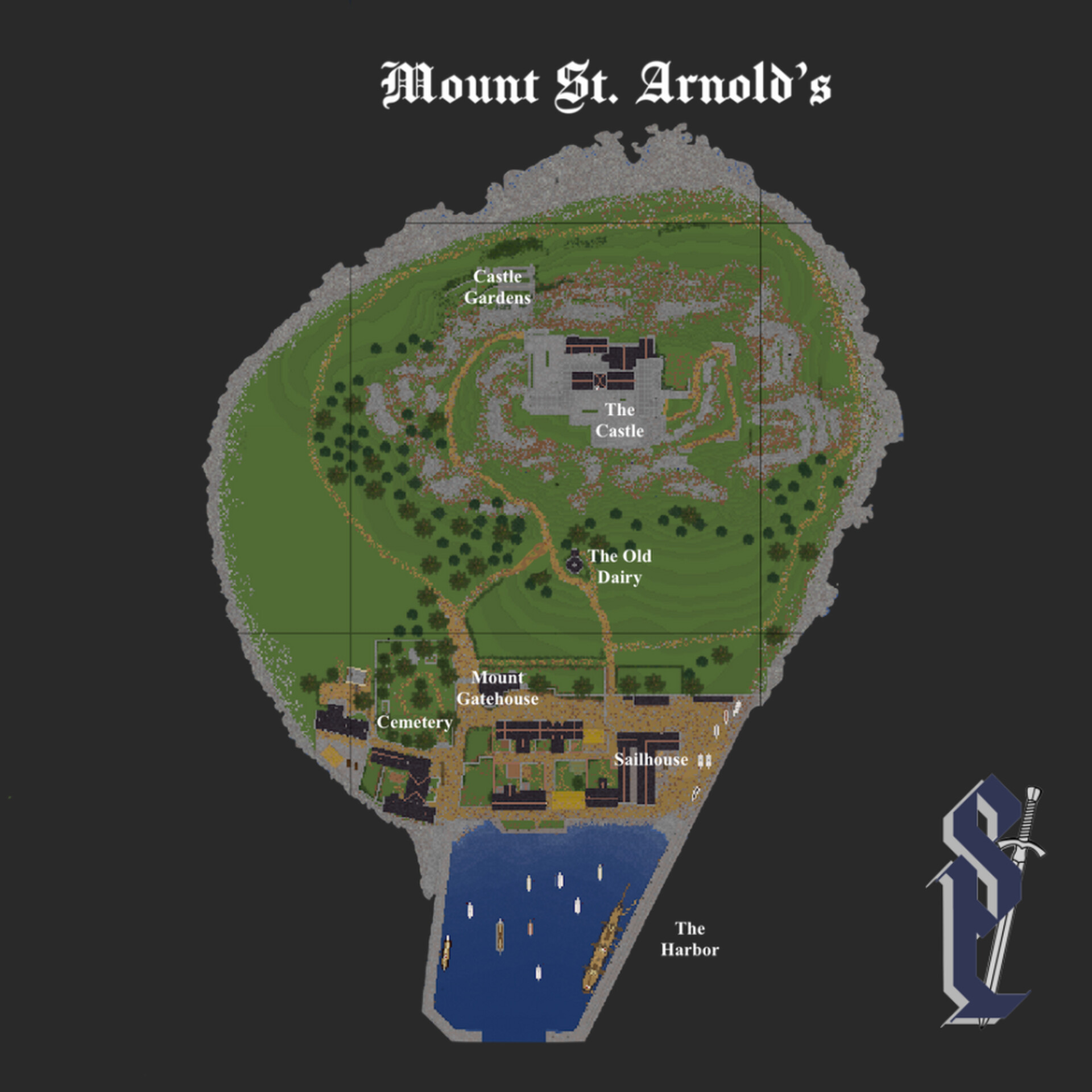 Mount St. Arnold's - A Recreation of St. Michael's Mount Minecraft Map