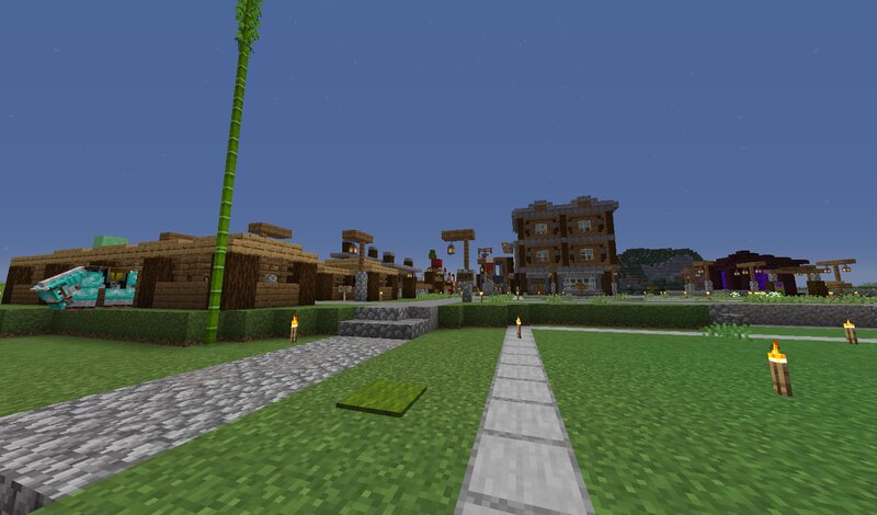 Start of the shopping district Minecraft Map
