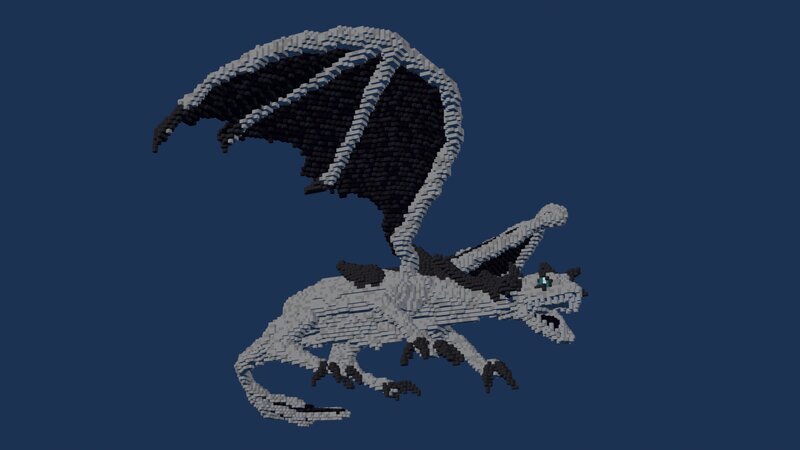 Nythys, The White - Dragon organic (Custom) [1.16] Minecraft Map