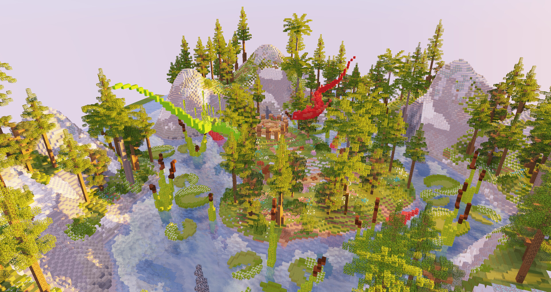 Lobby in Mountains Minecraft Map