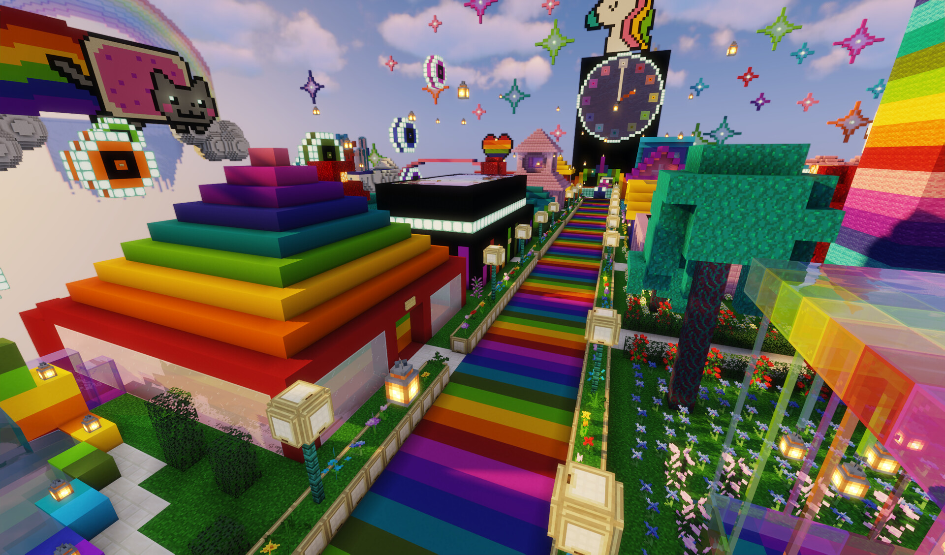 Rainbow World Hunt Minecraft Map