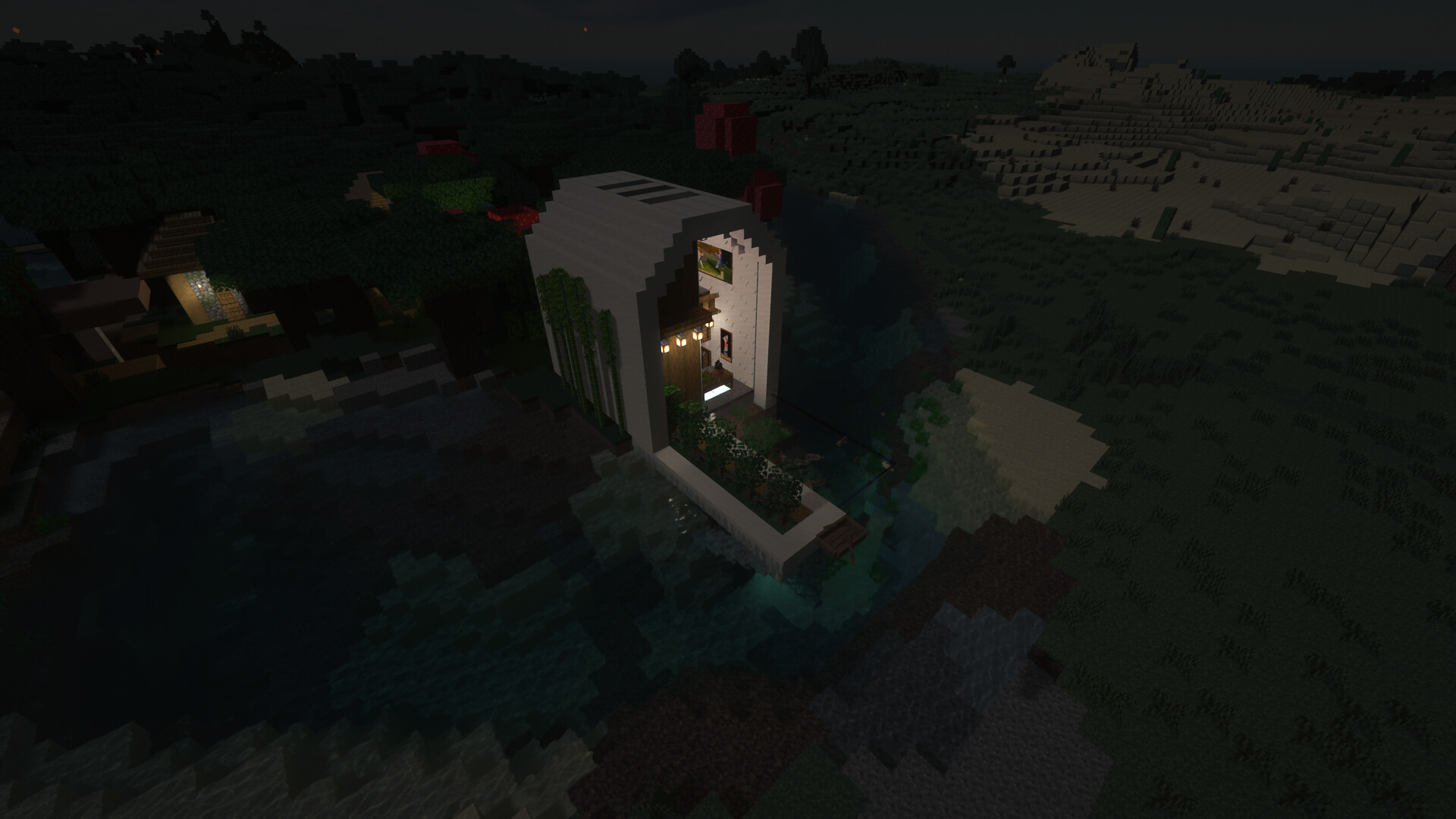 Modern Lakeside House Minecraft Map