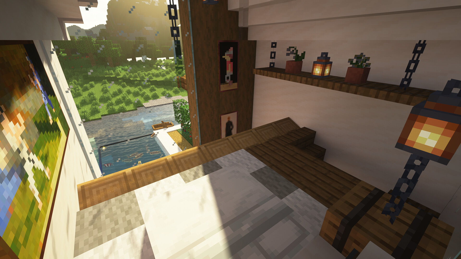 Modern Lakeside House Minecraft Map