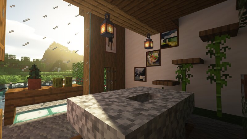 Modern Lakeside House Minecraft Map