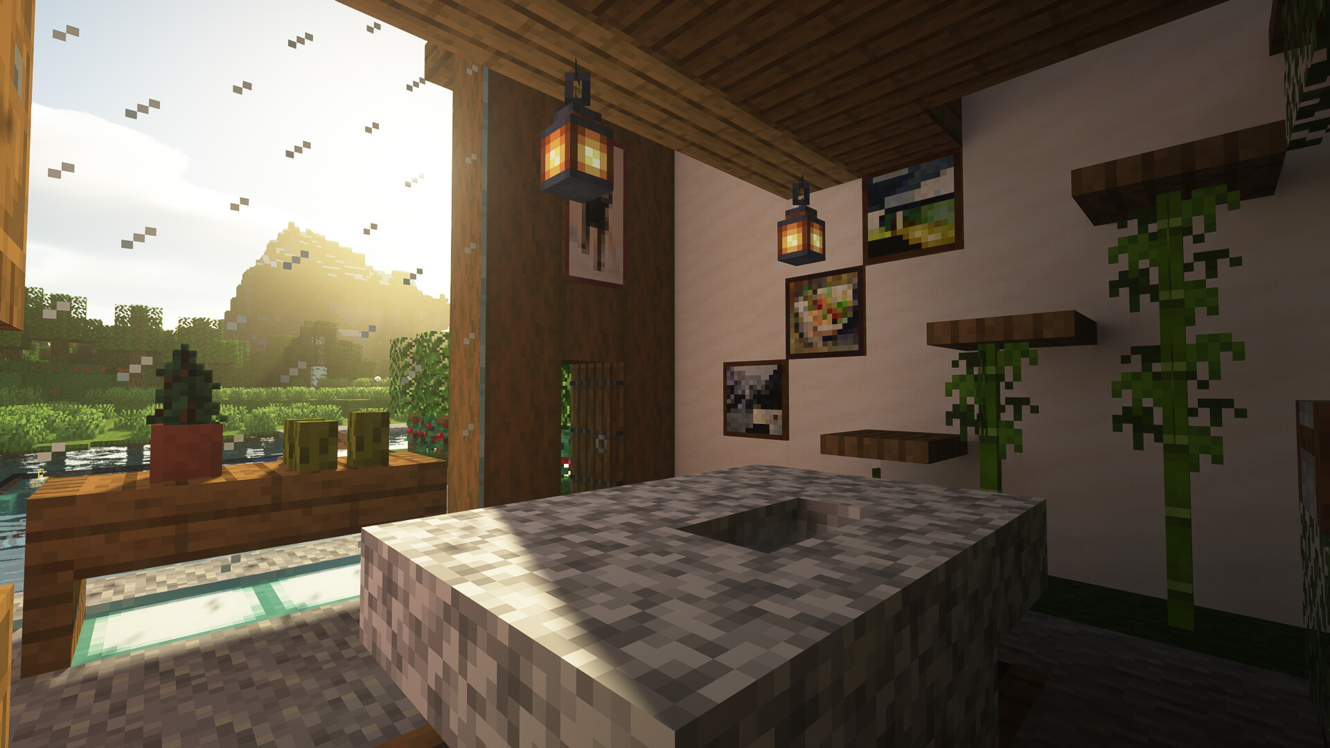 Modern Lakeside House Minecraft Map
