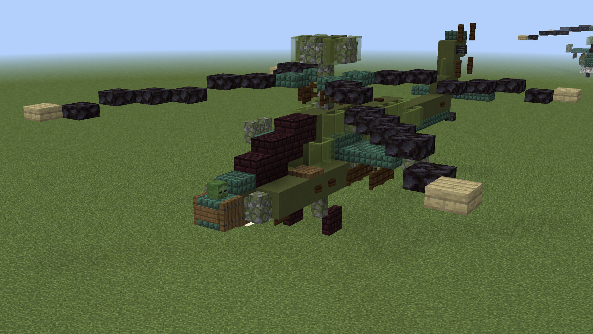 1.5:1 scale Ah-64D Apache Minecraft Map