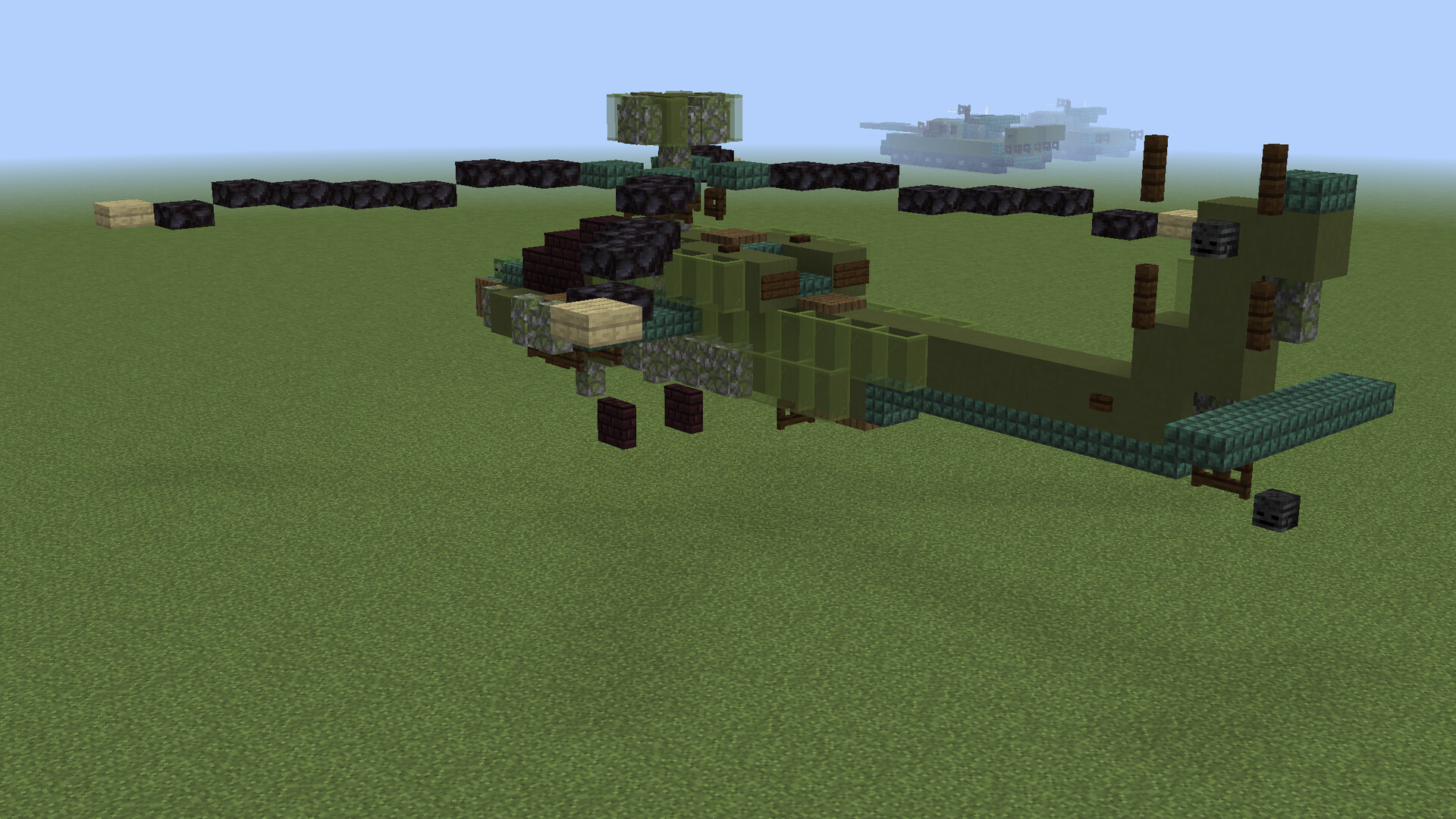 1.5:1 scale Ah-64D Apache Minecraft Map