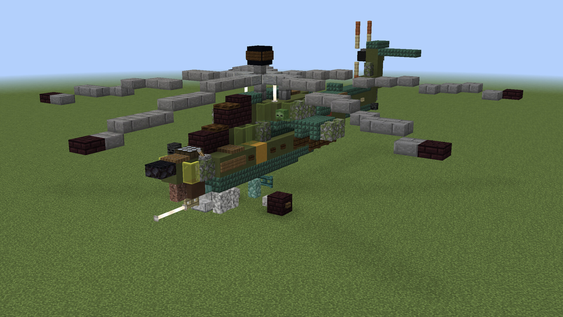 1.5:1 scale Mi-28 Havoc Minecraft Map