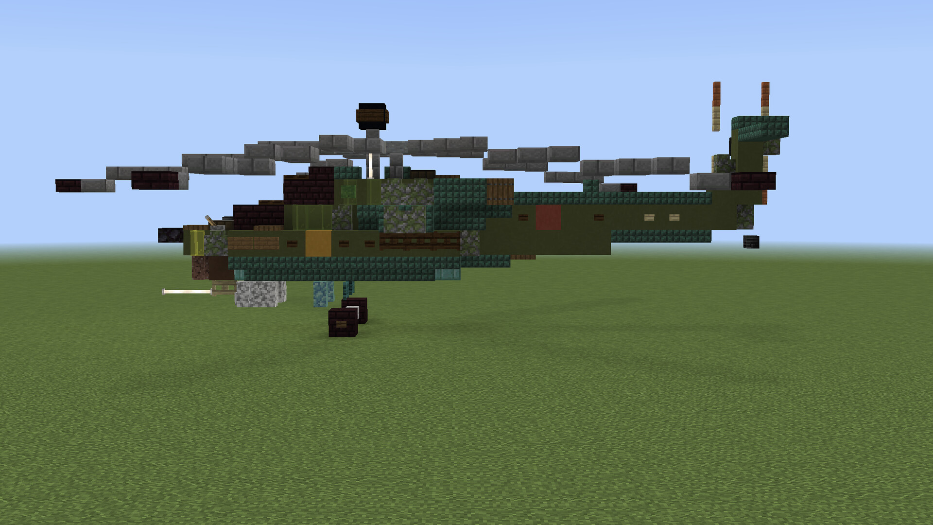 1.5:1 scale Mi-28 Havoc Minecraft Map