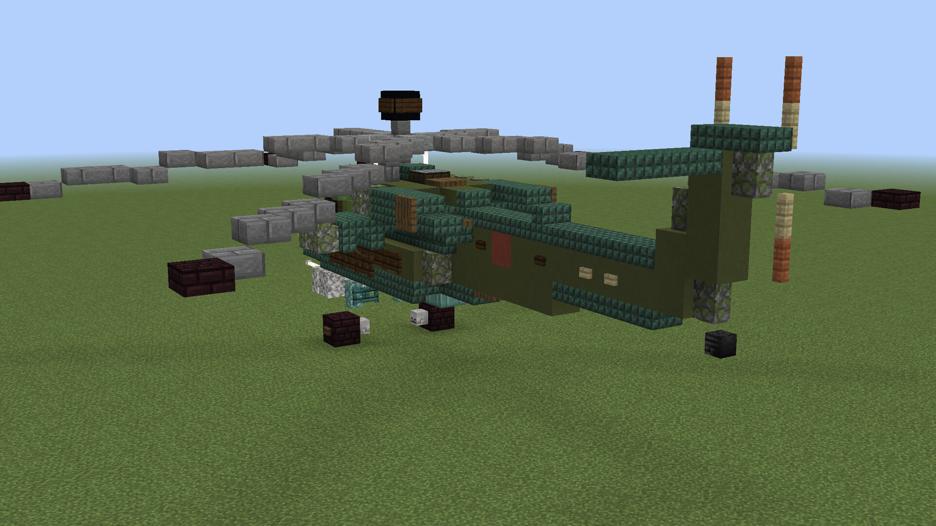 1.5:1 scale Mi-28 Havoc Minecraft Map