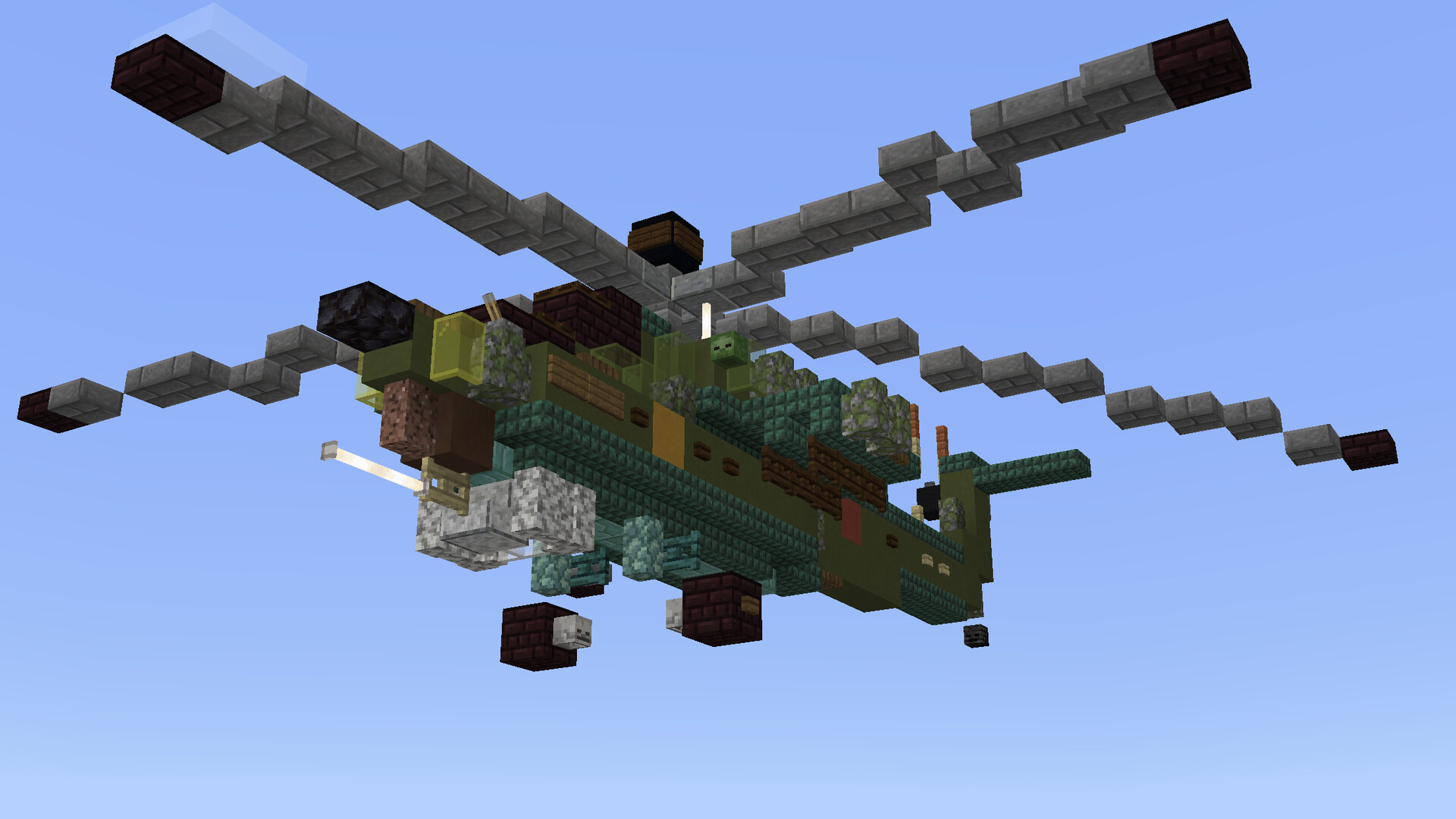 1.5:1 scale Mi-28 Havoc Minecraft Map