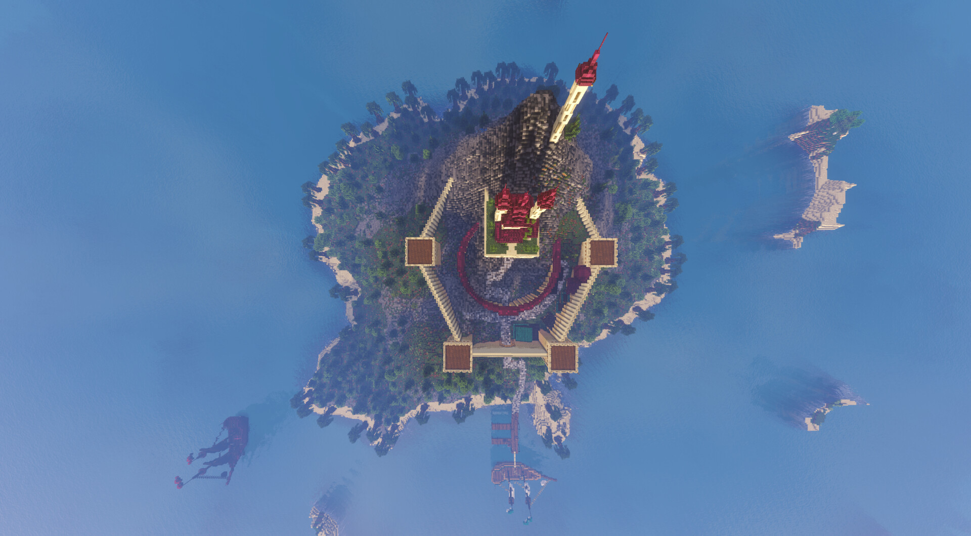 Island Castle | Mega Base Minecraft Map