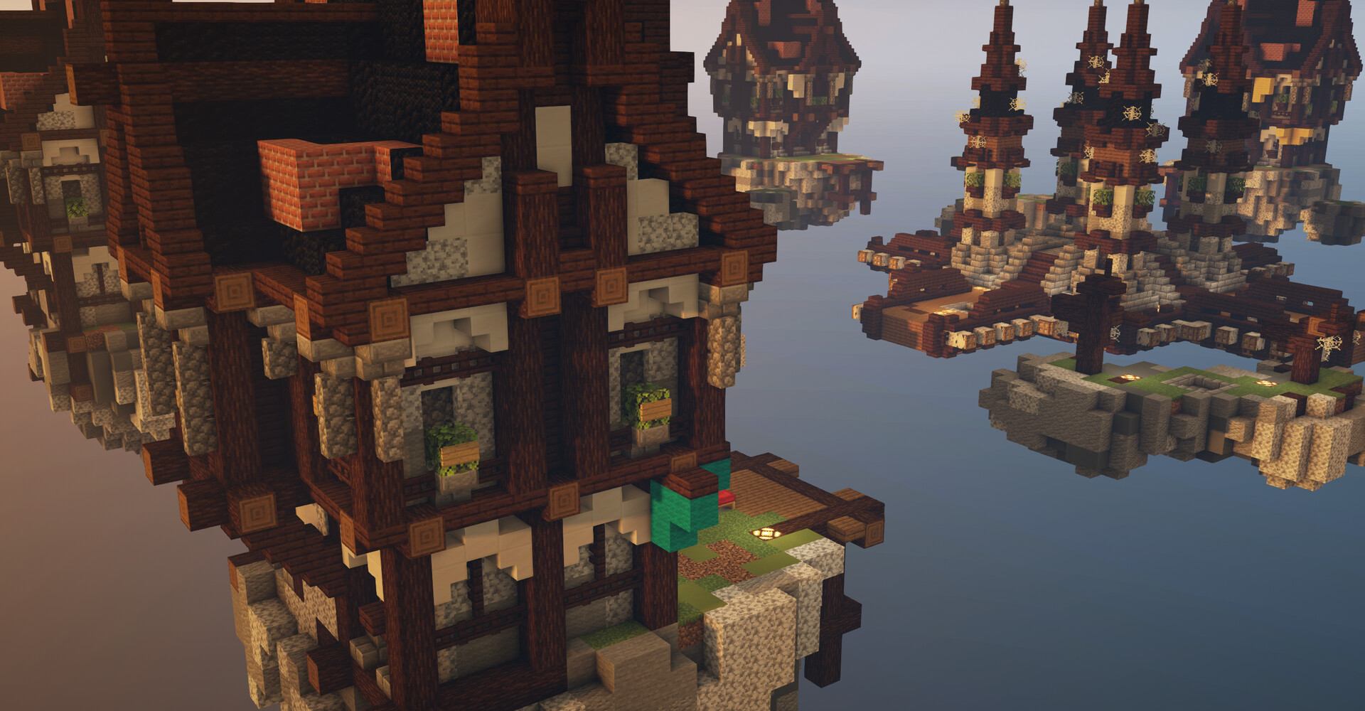 Dark Medieval Islands BedWars Map 4 to 8 Teams Minecraft Map