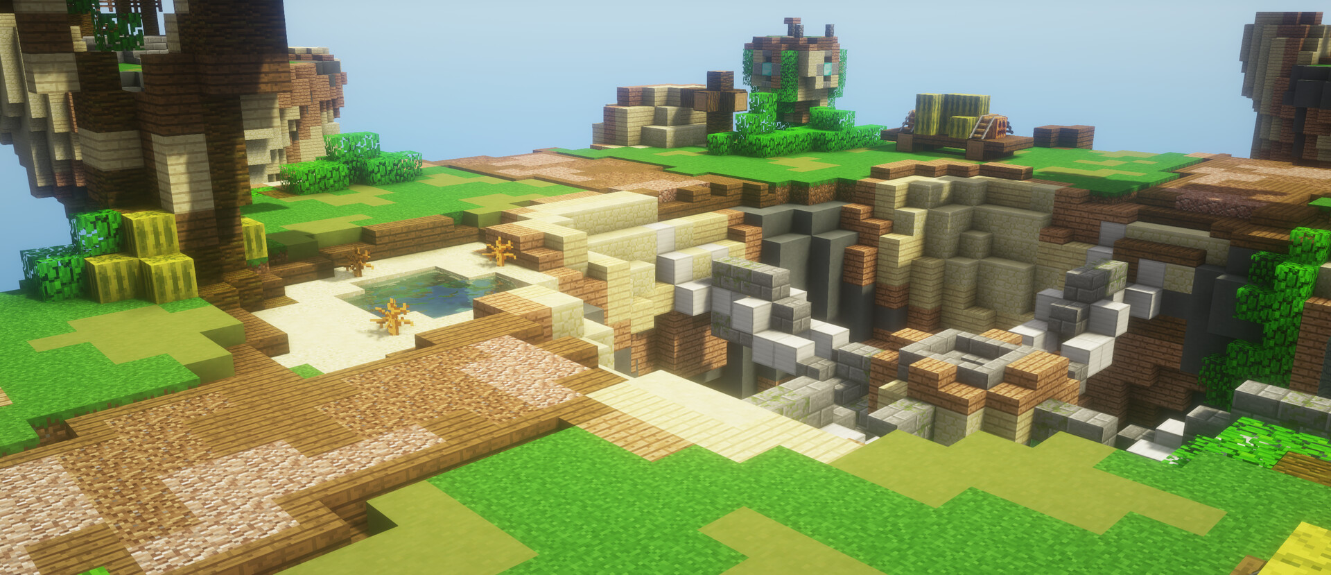 Tropical Floating Islands BedWars Map 4 / 6 / 8 Teams Minecraft Map