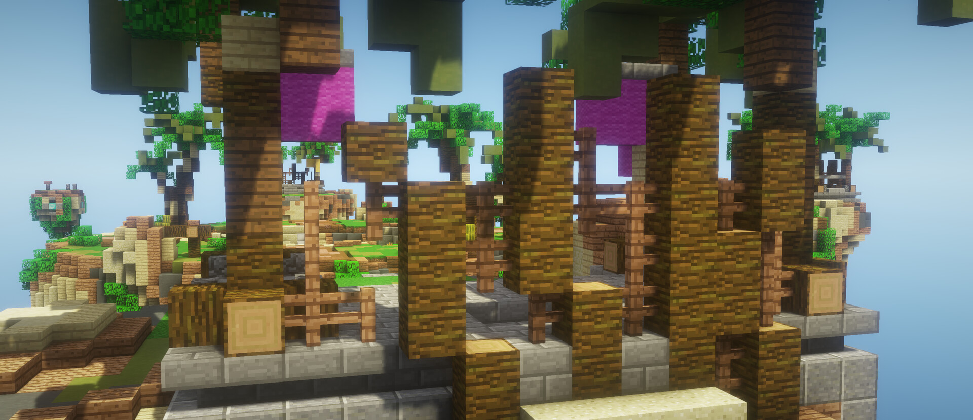 Tropical Floating Islands BedWars Map 4 / 6 / 8 Teams Minecraft Map