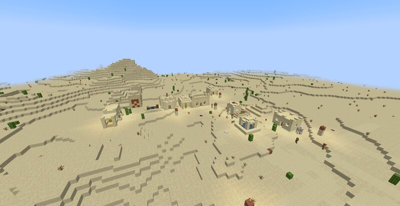 Desert Village and temple Minecraft Map