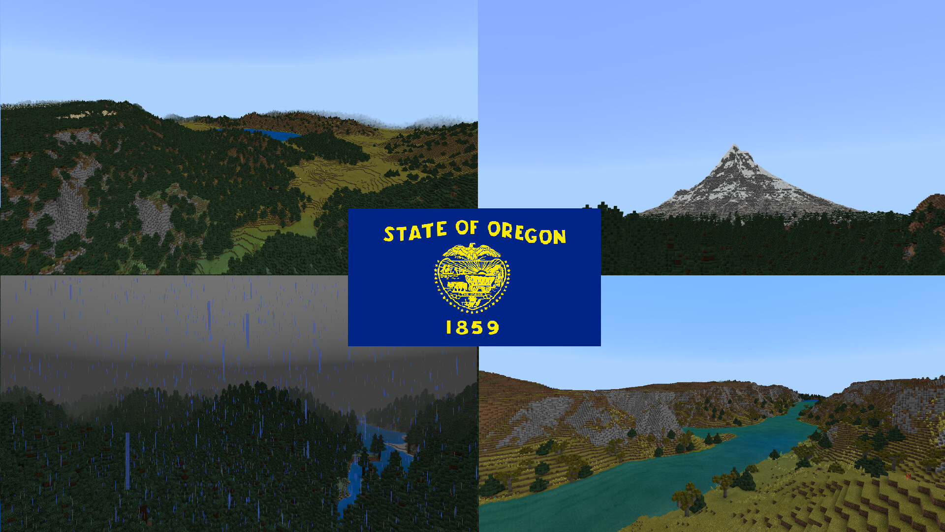 1.17 The State of Oregon (Java+Bedrock) Minecraft Map
