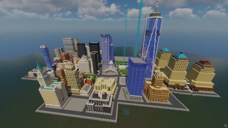 Lower Manhattan 1:4 Scale (Updated) Minecraft Map