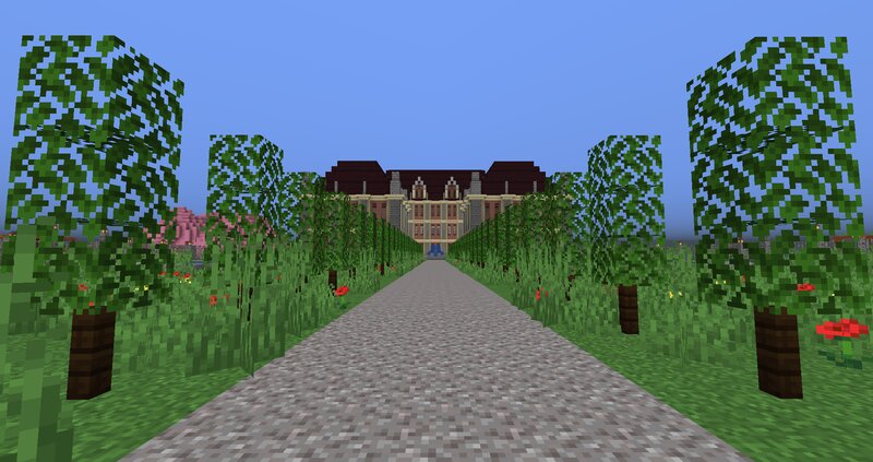 Small French chateau inspired by the Palace of Versailles Minecraft Map