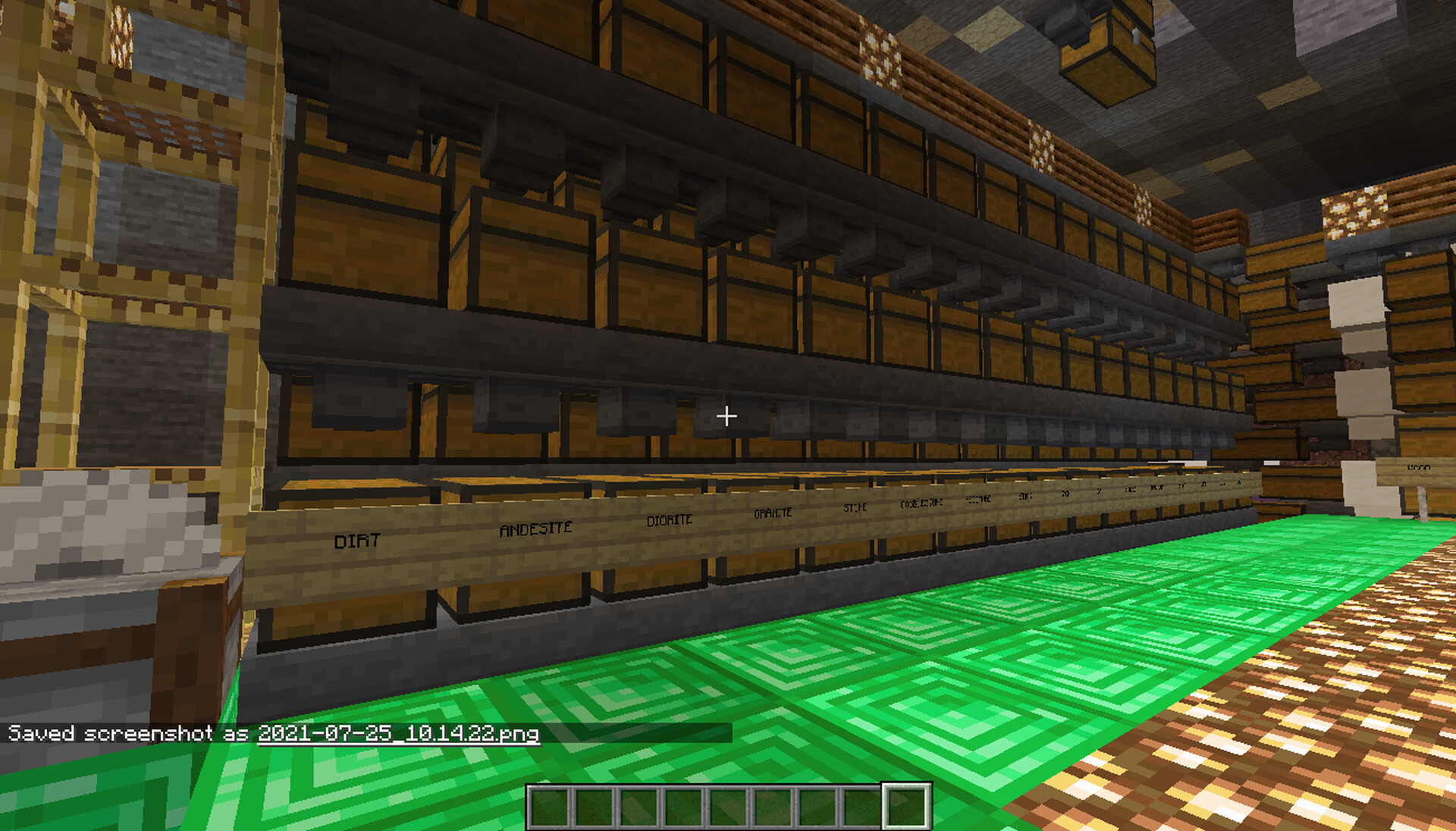 A Builder's Storage Layout - For a dumb non-redstone savvy player like ...