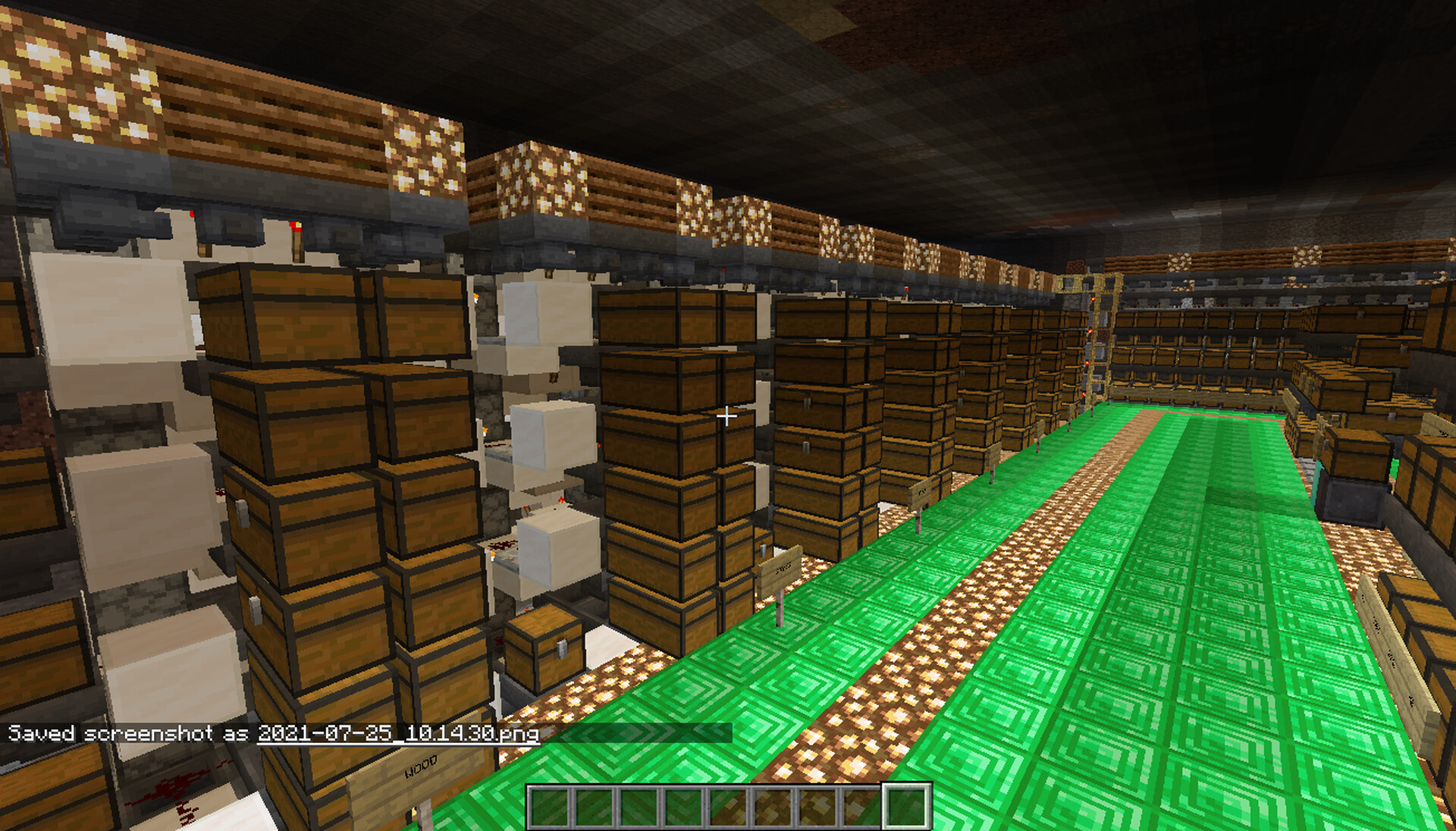 A Builder's Storage Layout - For a dumb non-redstone savvy player like ...