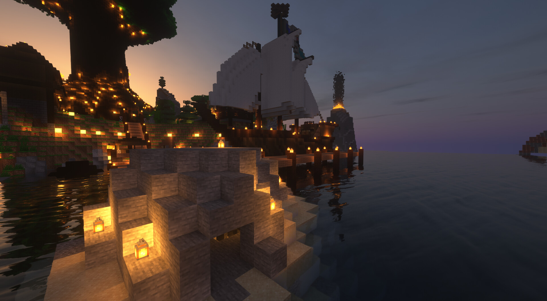 Timber Village Base Minecraft Map