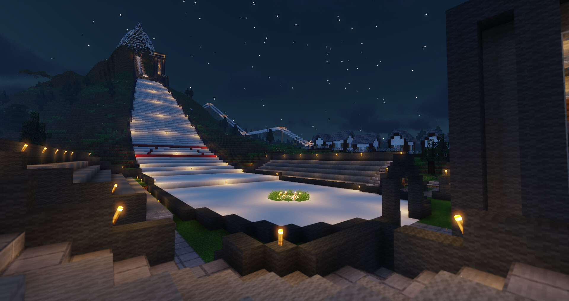 Ski Jumping Hill 100% working. Minecraft Map