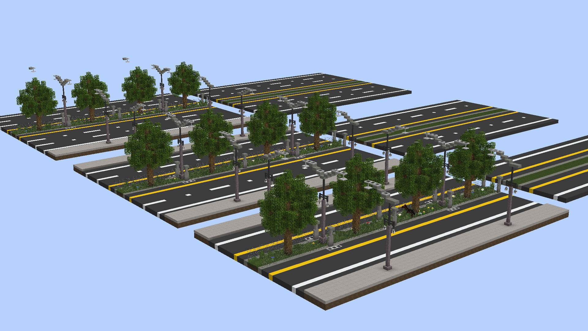 Roads, Intersection, Highways Wecahop Minecraft Map