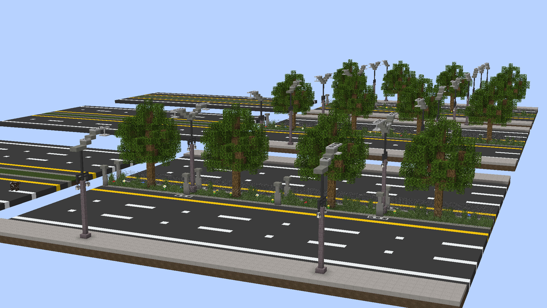 Roads, Intersection, Highways Wecahop Minecraft Map