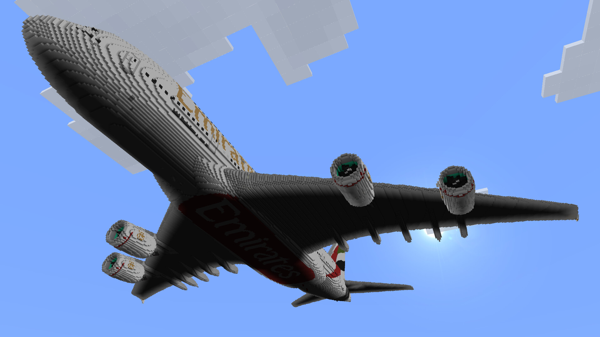 A380-800 Emirates Minecraft Map