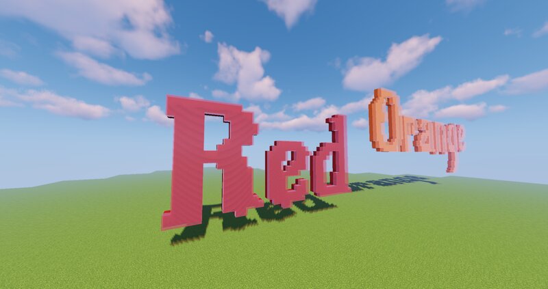 Font [Red, Orange, Yellow, Team] Minecraft Map