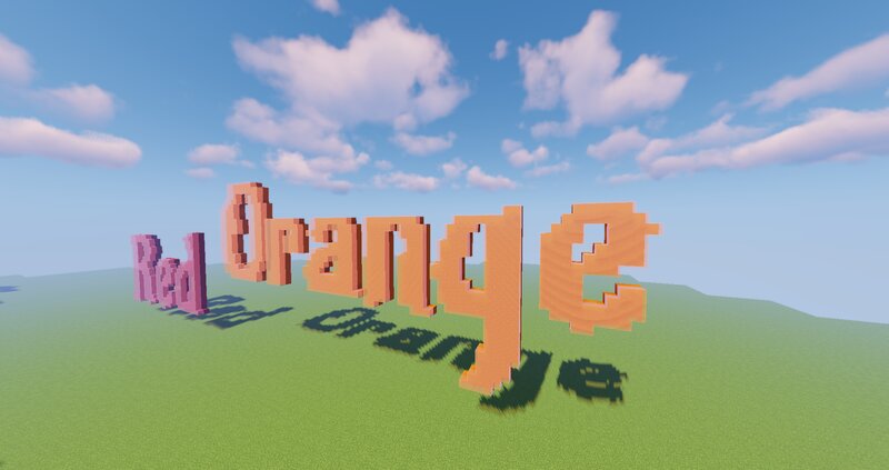 Font [Red, Orange, Yellow, Team] Minecraft Map