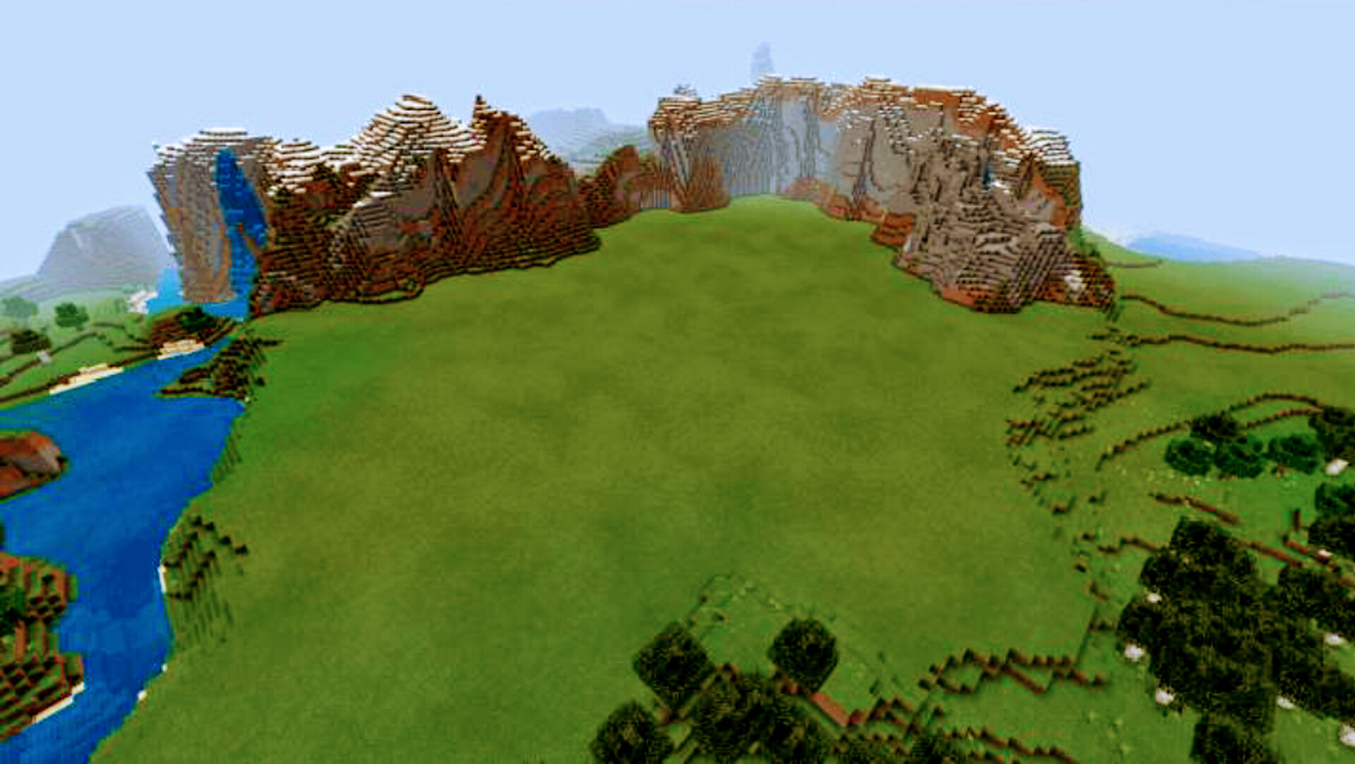 Flat Land and Small Mountains Minecraft Map