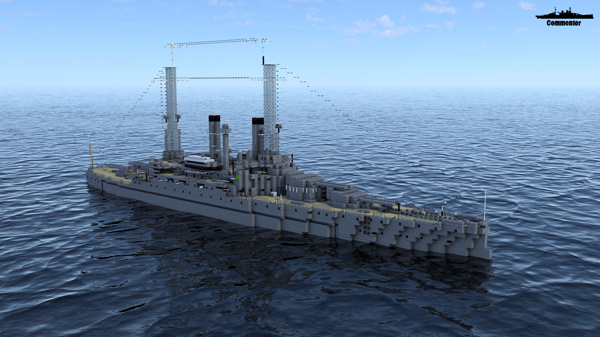 USS South Carolina BB-26 1910 Minecraft Map