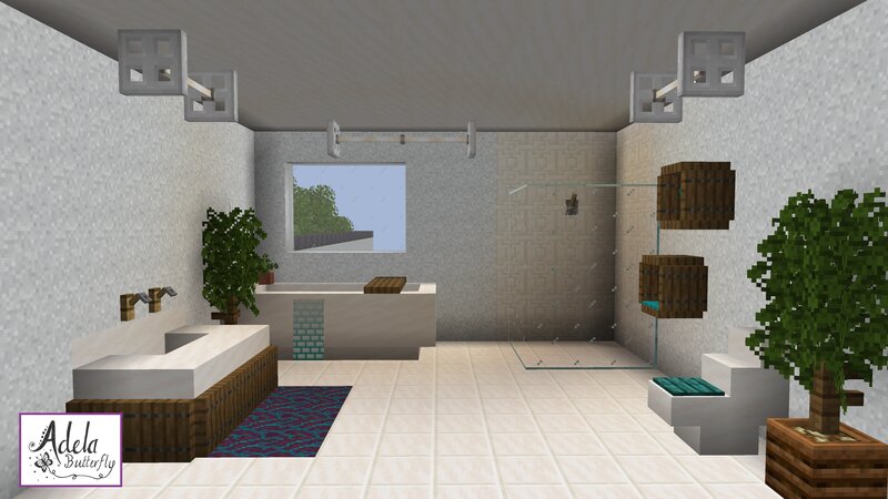 3 Modern bathroom designs Minecraft Map