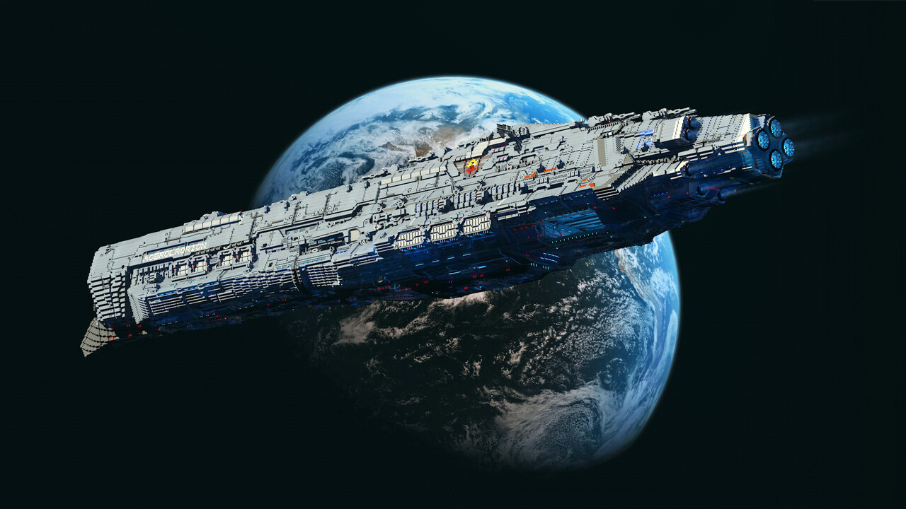 Space battleship Acerolrorion Minecraft Map