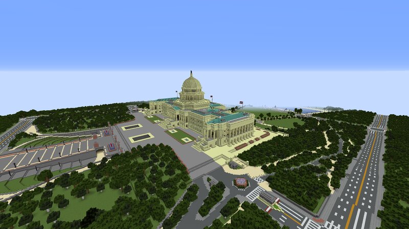 United States Capitol Building + National Mall Minecraft Map