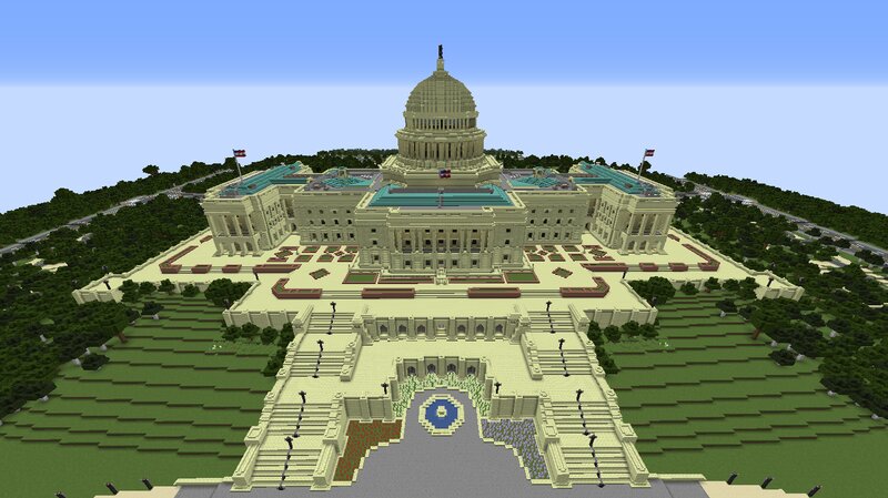 United States Capitol Building + National Mall Minecraft Map