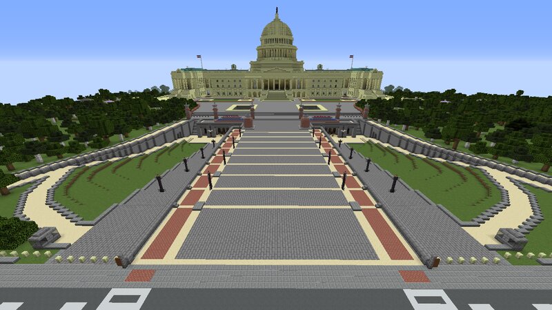 United States Capitol Building + National Mall Minecraft Map