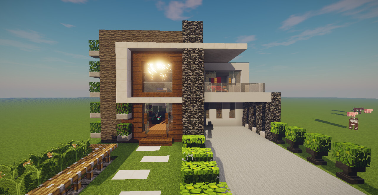 Modern House #56 Map + Schematics Minecraft Map