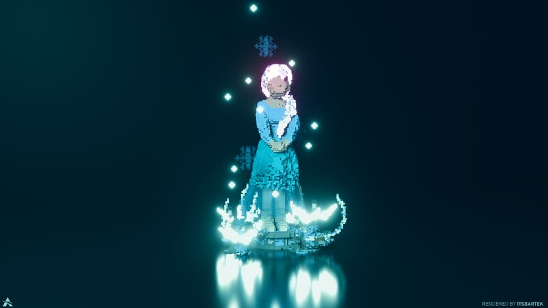 QUEEN STATUE | ELSA FROZEN Minecraft Map