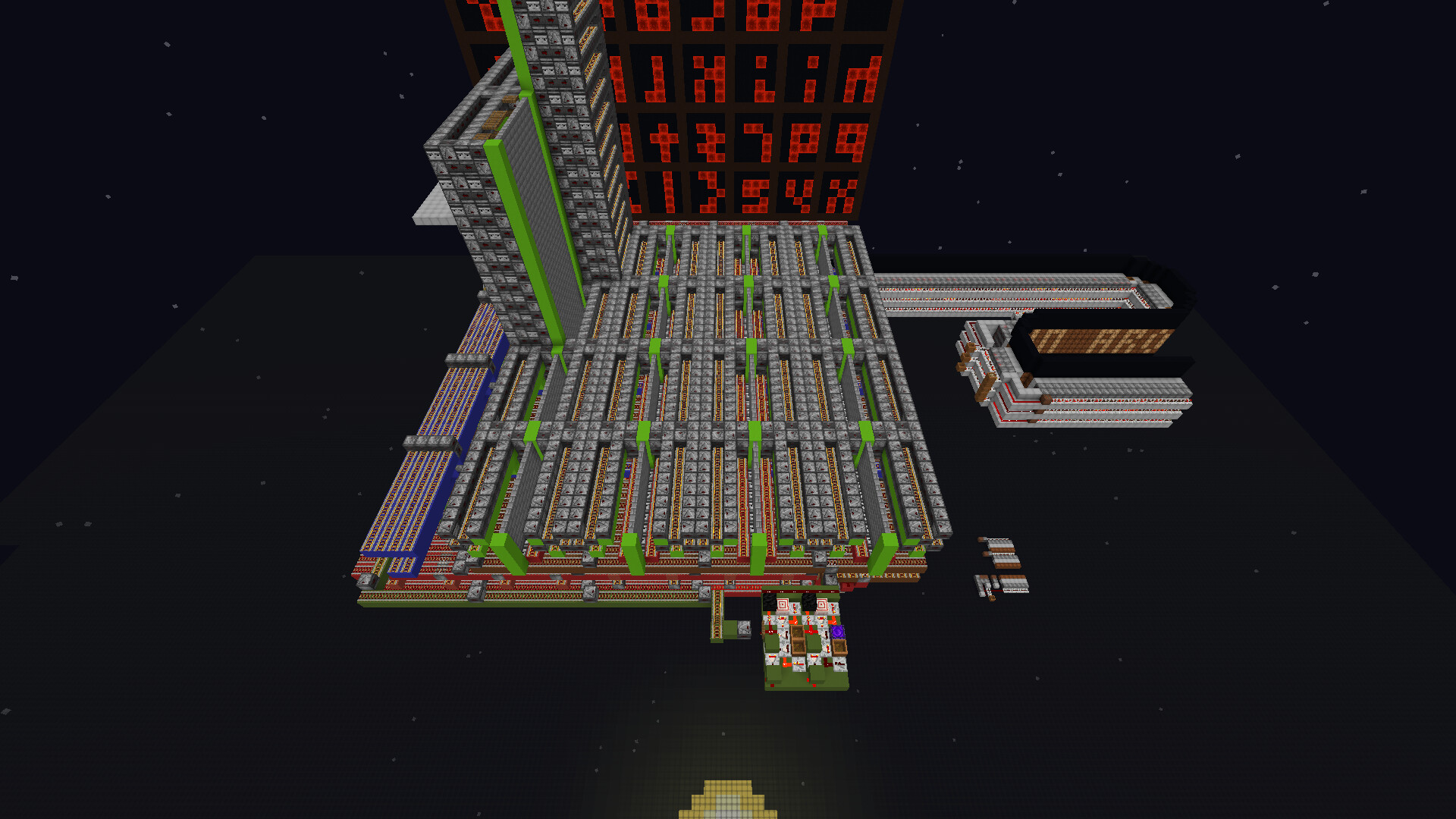 ASCII Scrolling Text Display Minecraft Map